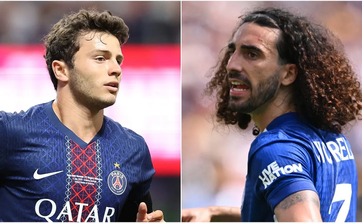 Video: PSG’s Joao Neves shown straight red card for hair pull on Marc ...