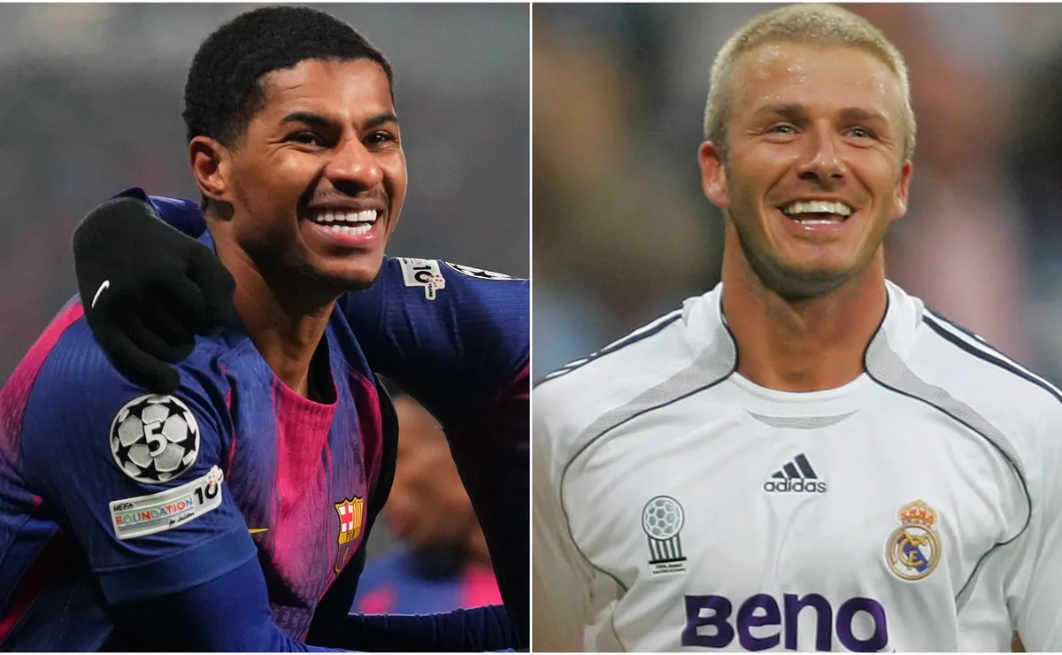 Marcus Rashford keeps shining at Barcelona, joining David Beckham in a ...